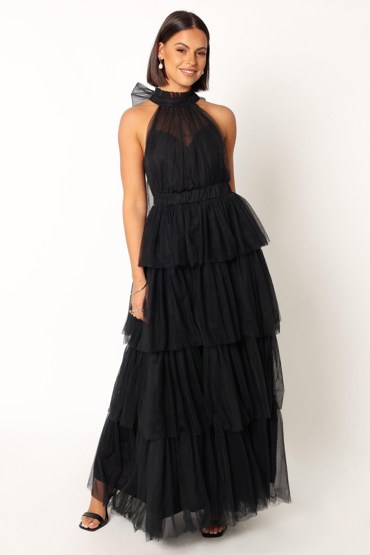 Click here for Womens Frances Halter neck Maxi Dress - Black prices