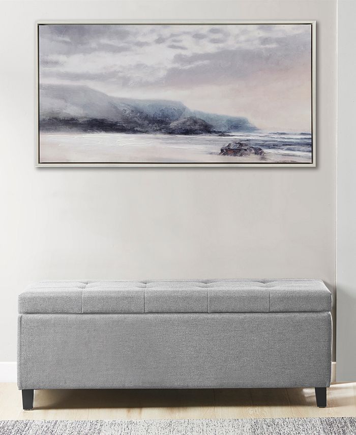 Madison Park Moody Coast Hand Embellished Landscape Framed Canvas Wall ...