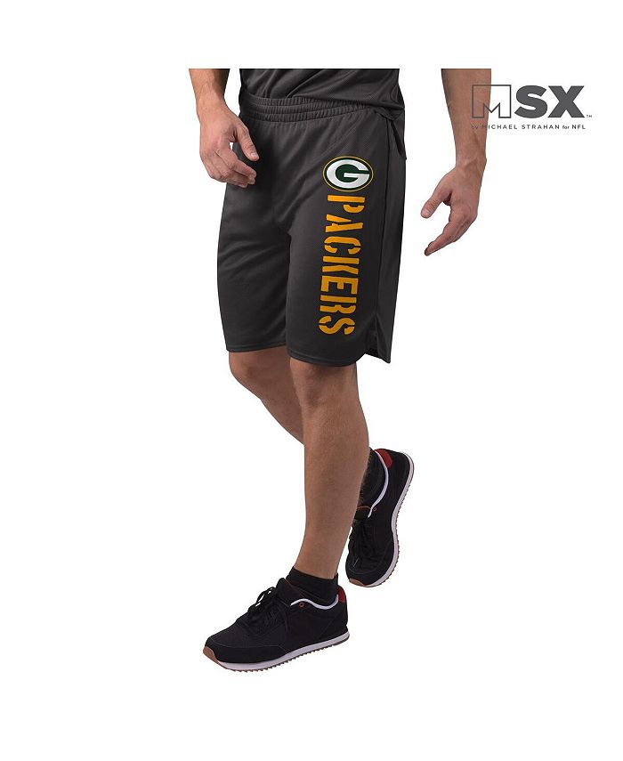 MSX by Michael Strahan Men's Black Green Bay Packers Training Shorts ...