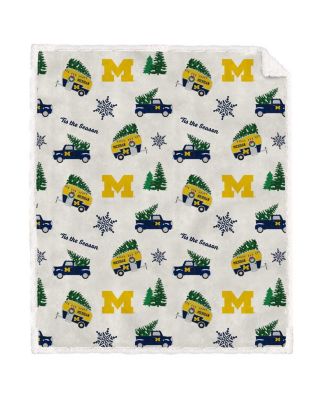 Pegasus Home Fashions Michigan Wolverines Holiday Truck Repeat 50" x 60 ...