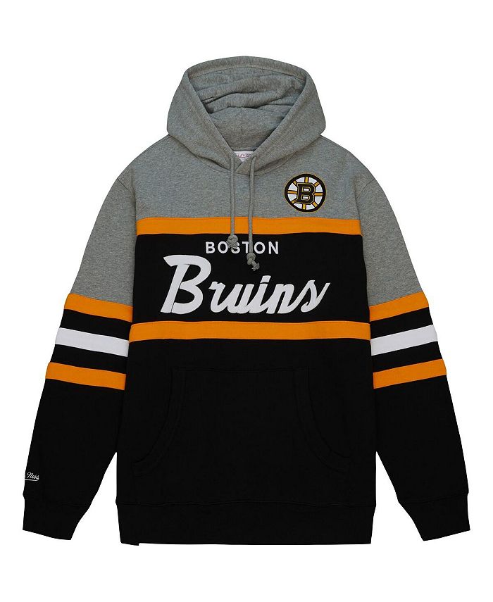 Mitchell & Ness Men's Black, Gray Boston Bruins Head Coach Pullover ...