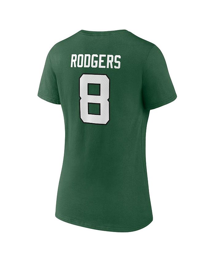 Fanatics Women's Aaron Rodgers Green New York Jets Icon Name and Number ...