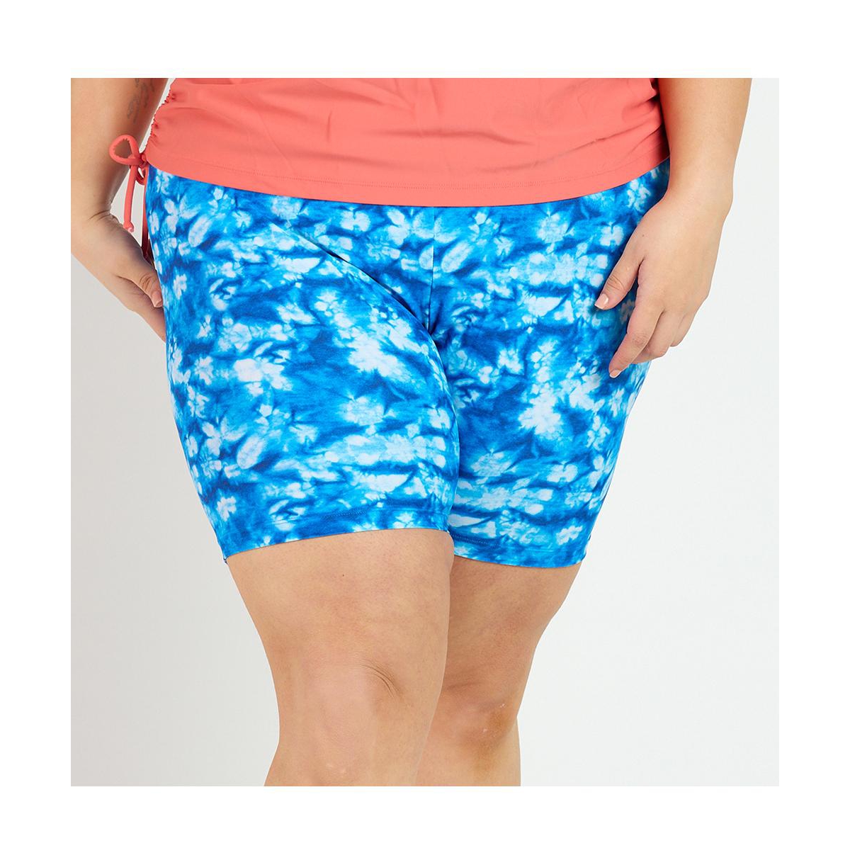 Click here for Calypsa Womens Plus Size Mid-Thigh Swim Shorts - B... prices