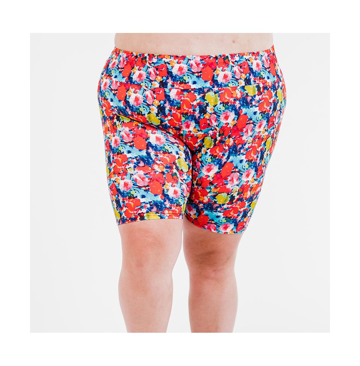 Click here for Calypsa Womens Plus Size Mid-Thigh Swim Shorts - A... prices