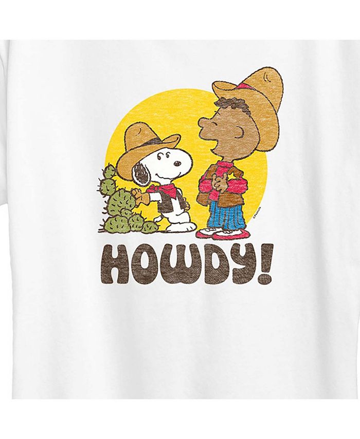Hybrid Apparel Trendy Plus Size Peanuts Snoopy & Franklin Western ...