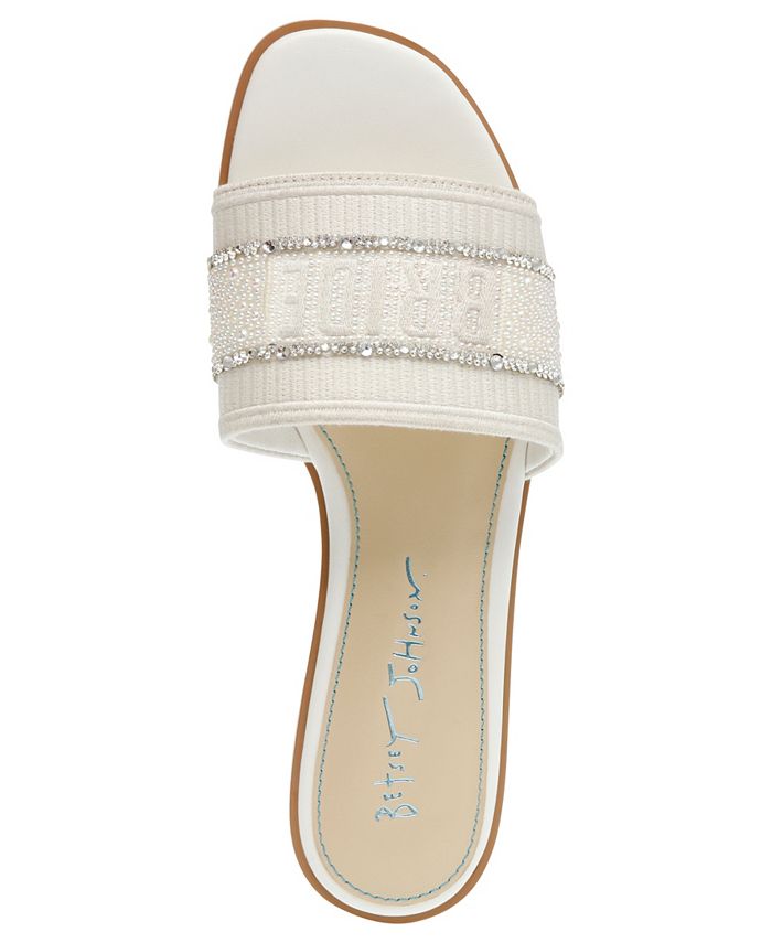 Betsey Johnson Women's Tru Bride Slide Sandals - Macy's