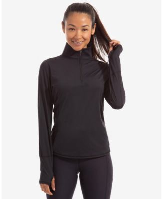 BloqUV Women's UPF 50+ Sun Protective Relaxed Mock Zip Top - Macy's
