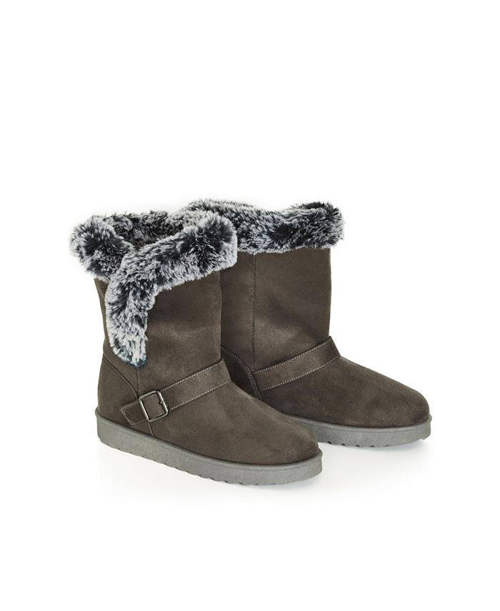 AVENUE Womens WIDE FIT Porcha Hug Boot - grey - Macy's