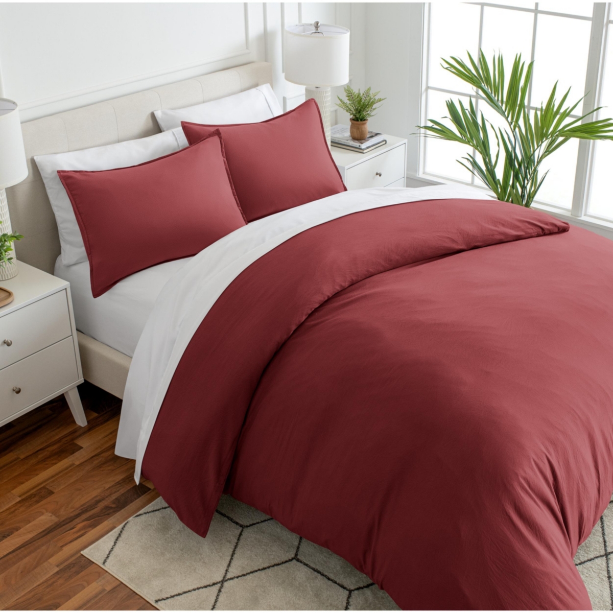 Click here for Bare Home Ultra-Soft Sand washed Queen Duvet Cover... prices