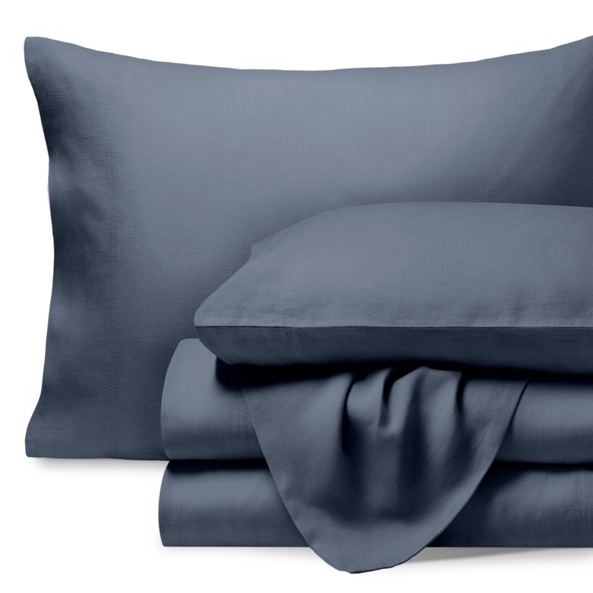 Click here for Bare Home Linen Sheet Set Queen - Indigo prices