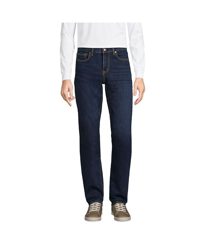 Lands' End Men's Recover 5 Pocket Traditional Fit Denim Jeans - Macy's