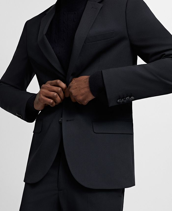 MANGO Men's Super Slim-Fit Stretch Fabric Suit Blazer - Macy's