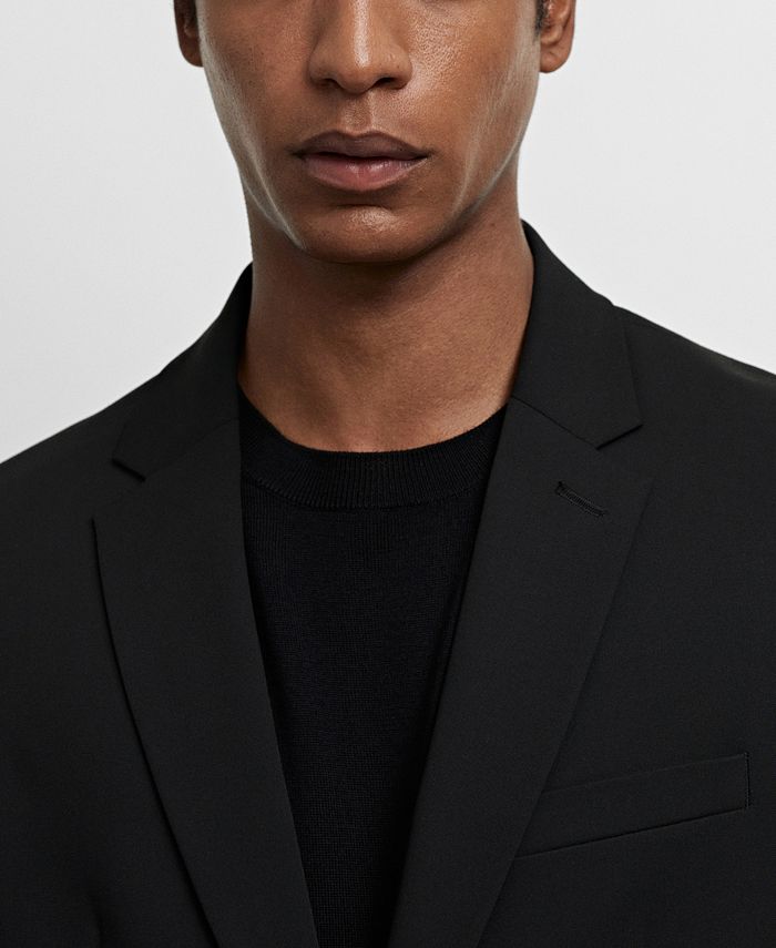 MANGO Men's Super Slim-Fit Stretch Fabric Suit Blazer - Macy's