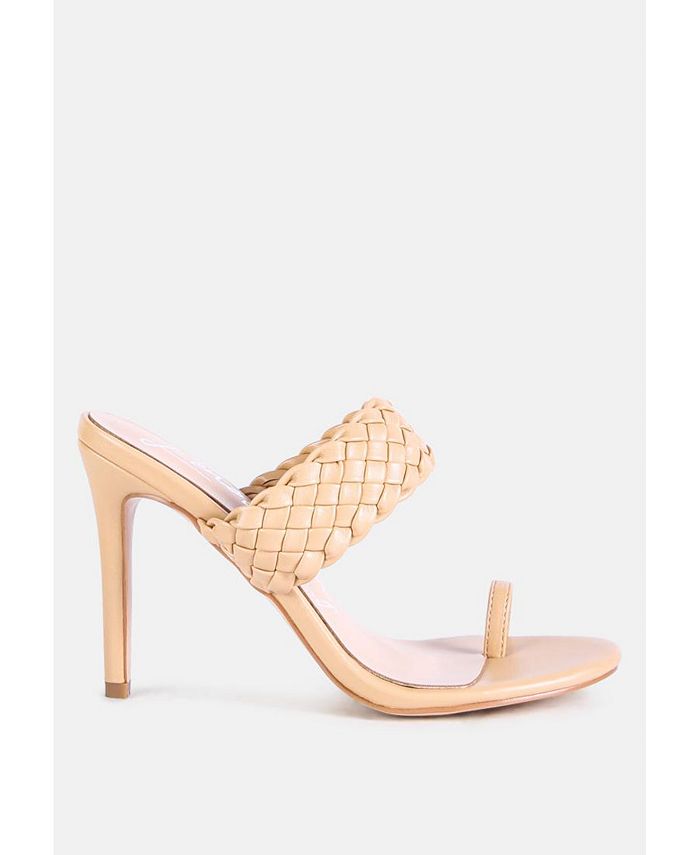 London Rag Women's High Perks Woven Strap High Heels sandals - Macy's