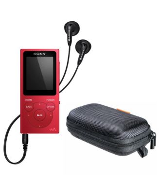 Sony NW-E394 Walkman MP3 Player (8GB, Red) with Hard Carrying Case - Macy's