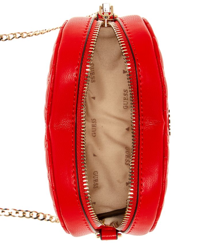 GUESS Rianee Quilted Heart Mini Crossbody Bag - Macy's