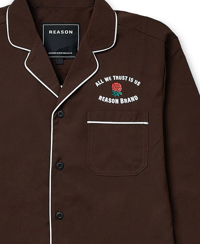 Reason Men's All We Trust Long Sleeve Woven Shirt - Macy's