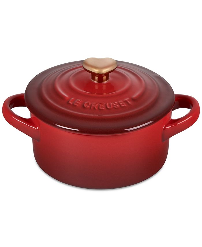 Le Creuset Figural Heart Collection Stoneware Mini Round Cocotte - Macy's