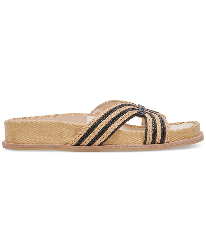 Dolce Vita Women's Selda Raffia Slide Footbed Sandals - Macy's