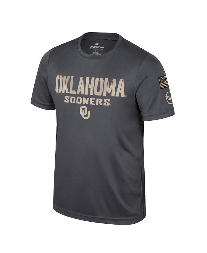 Colosseum Men's Charcoal Oklahoma Sooners OHT Military-Inspired Appreciation T-shirt - Macy's