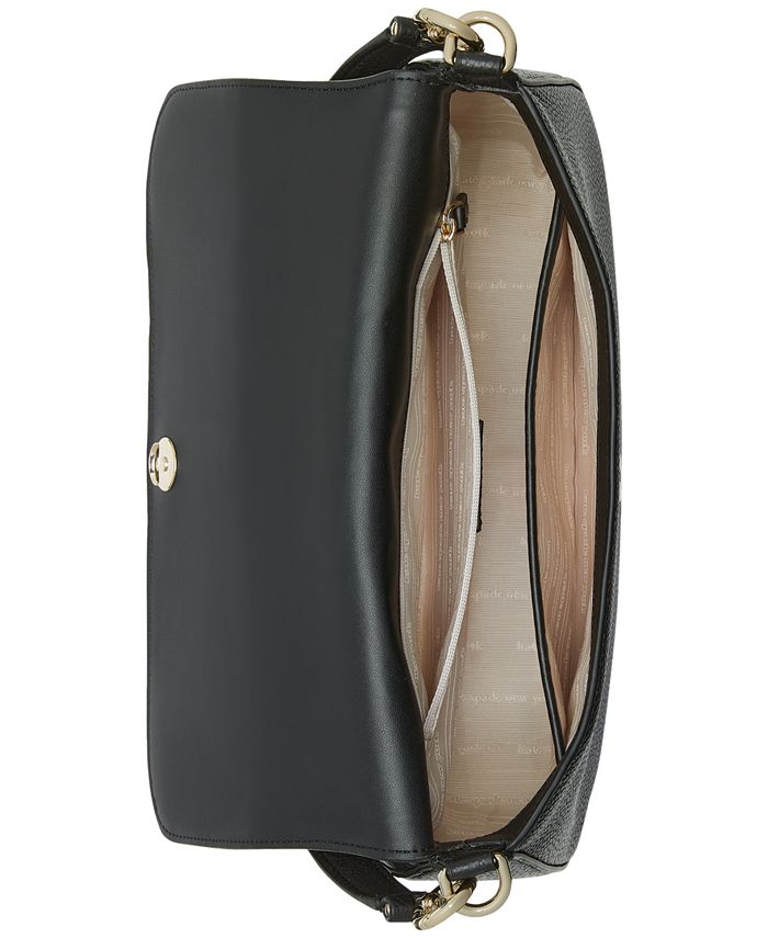 kate spade new york Hudson Pebbled Leather Flap Small Shoulder Bag - Macy's