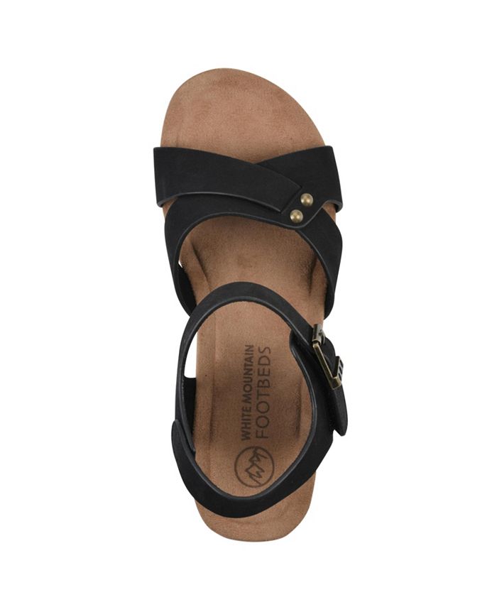 White Mountain Women's Prezo Footbed Wedge Sandals - Macy's