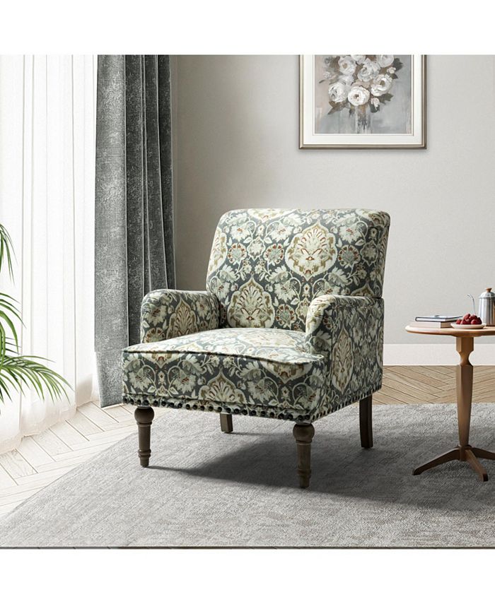 Hulala Home Montross Traditional Wooden Upholstered Armchair with ...