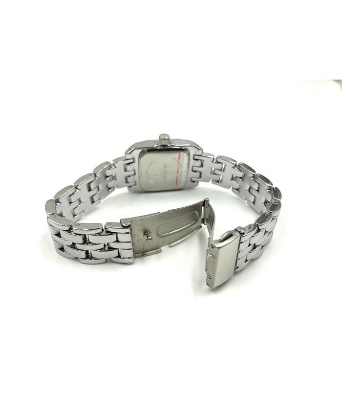 Peugeot Women's 24mm Silver Tank Panther Link Bracelet Watch - Macy's