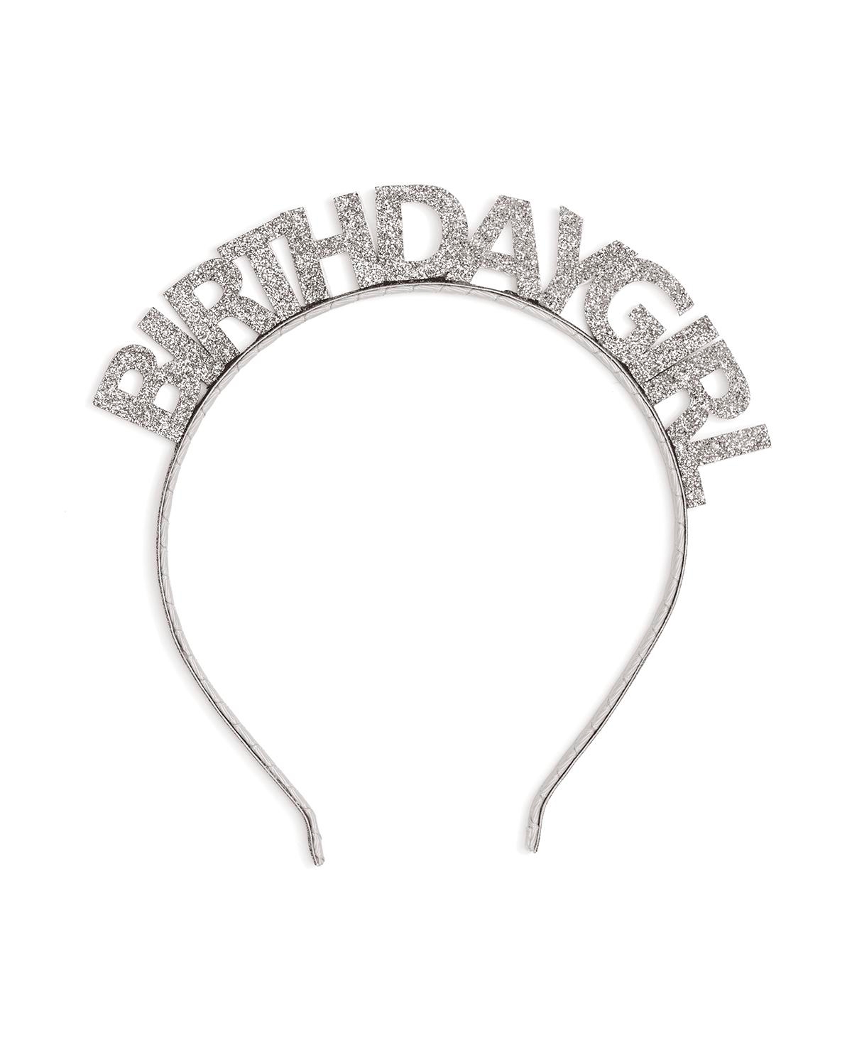 Child Girls Silver Birthday Girl Headband - Silver