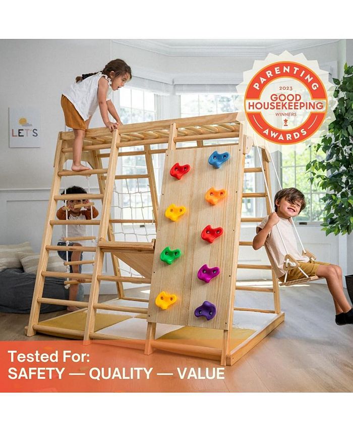 Avenlur Magnolia Indoor Playground 7-in-1 Jungle Gym Montessori Waldorf ...
