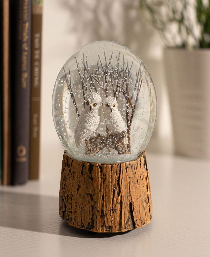 Ashfield & Harkness Snowy Owls Snow Globe - Macy's