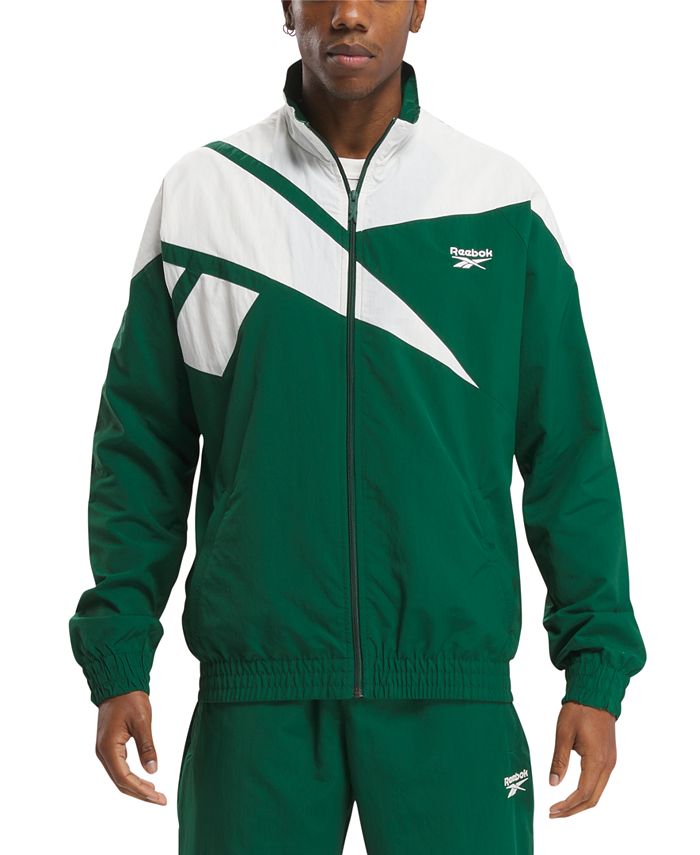 Reebok Men's Classics Vector Regular-Fit Logo Colorblocked Full-Zip ...
