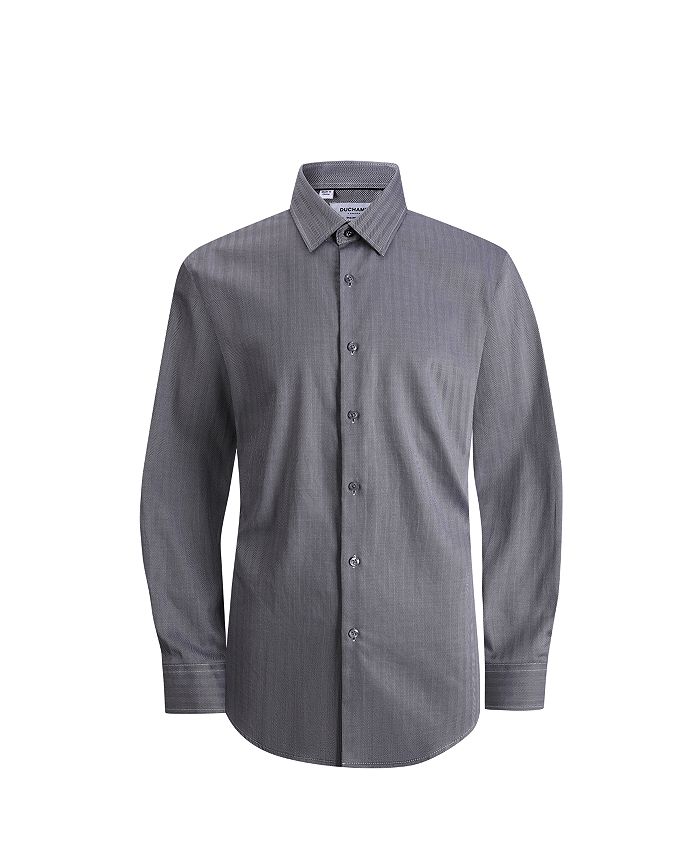 Duchamp London Men's Herringbone Dress Shirt - Macy's