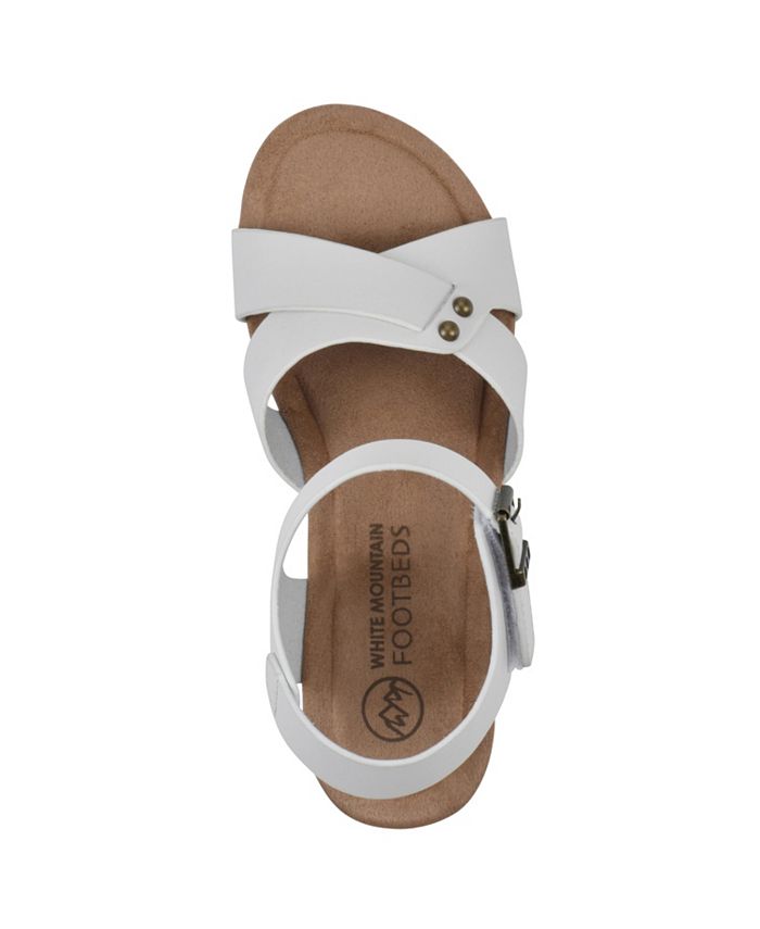 White Mountain Women's Prezo Footbed Wedge Sandals - Macy's