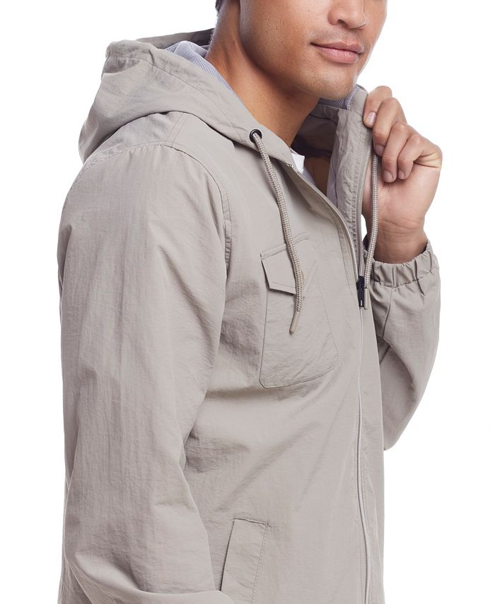 Weatherproof Vintage Men's Nylon Zip Front Hooded Jacket - Macy's