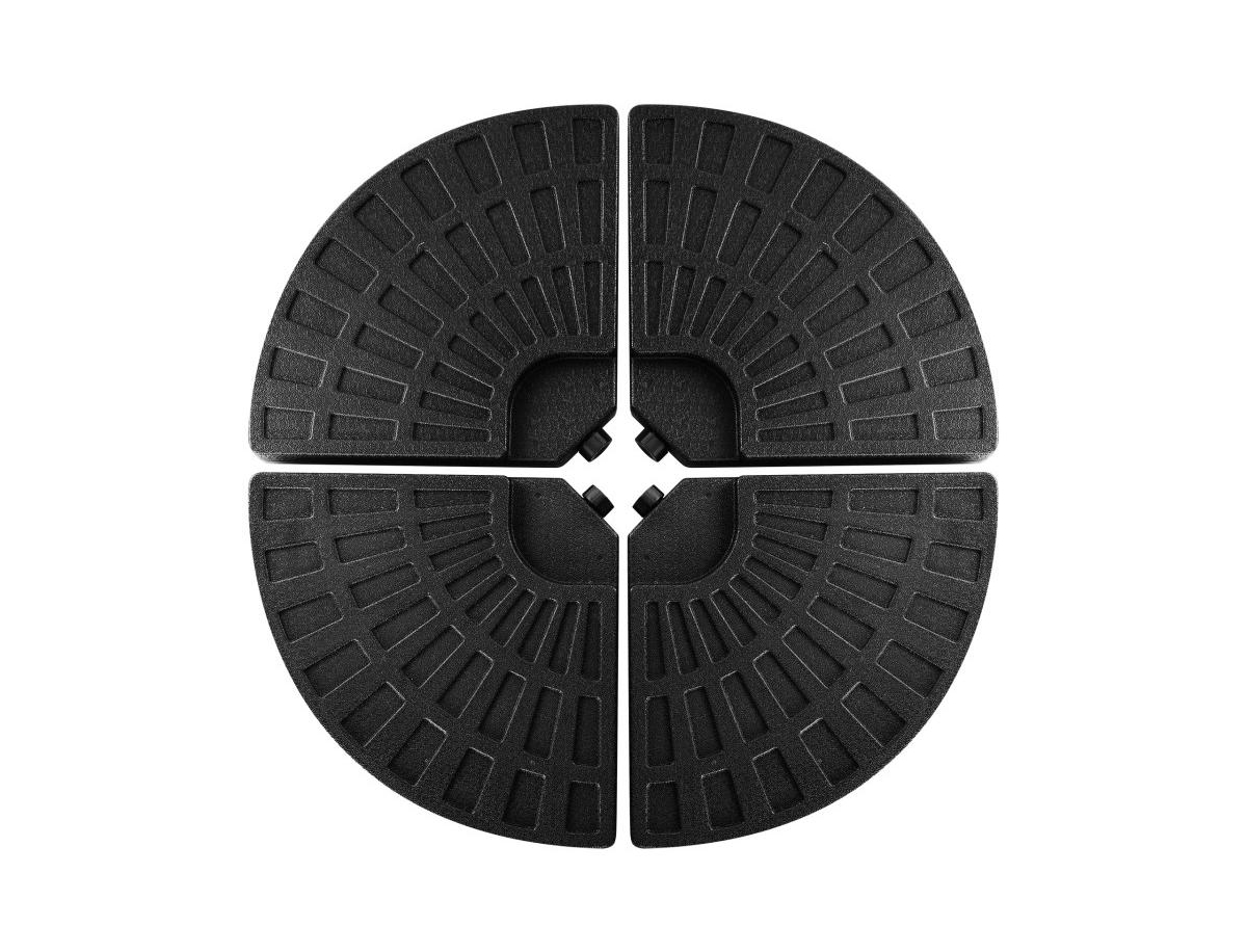 Click here for 4 Plate Umbrella Base Stand for Patio - Black prices