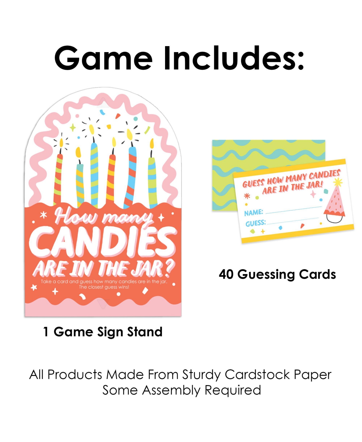 Big Dot Of Happiness Party Time - How Many Candies Happy Birthday Party ...