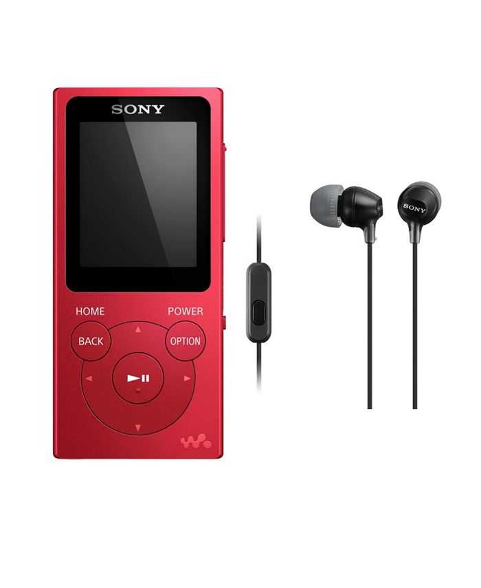 Sony NW-E394 8GB Walkman Audio Player (Red) Bundle - Macy's