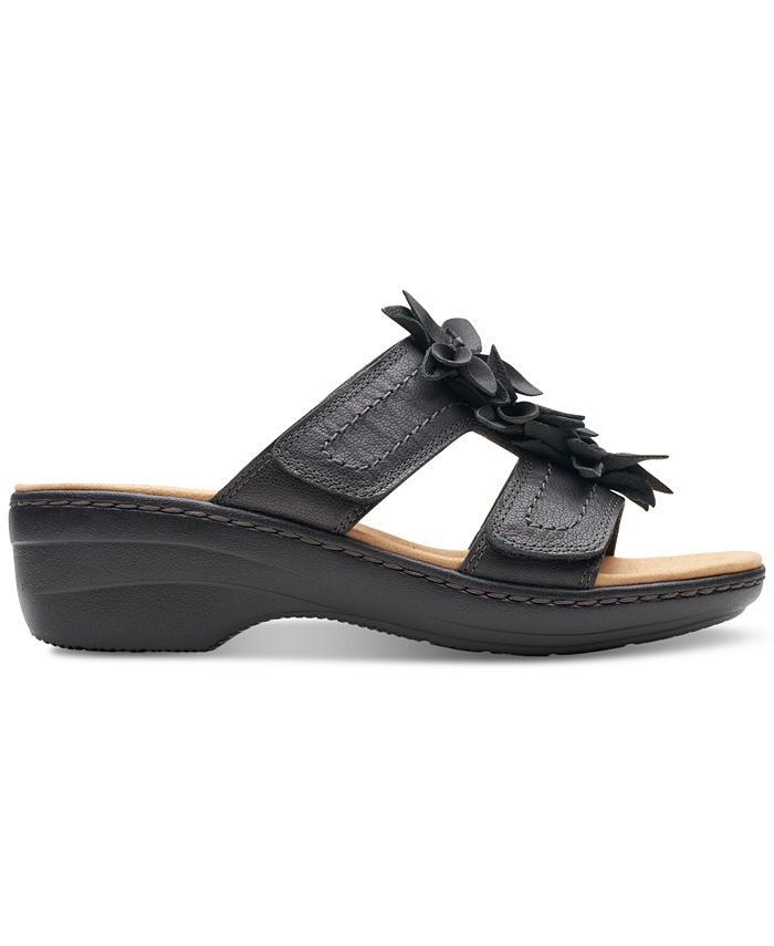 Clarks Merliah Raelyn Flower-Detail Wedge Heel Platform Sandals - Macy's