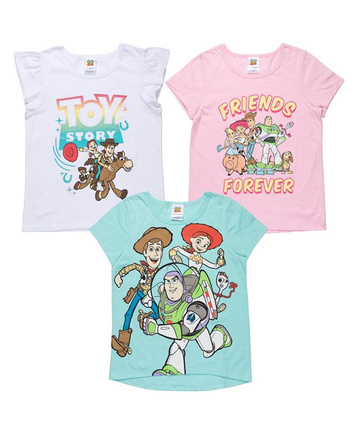 Disney Girls Toy Story 3 Pack T-Shirts to - Macy's
