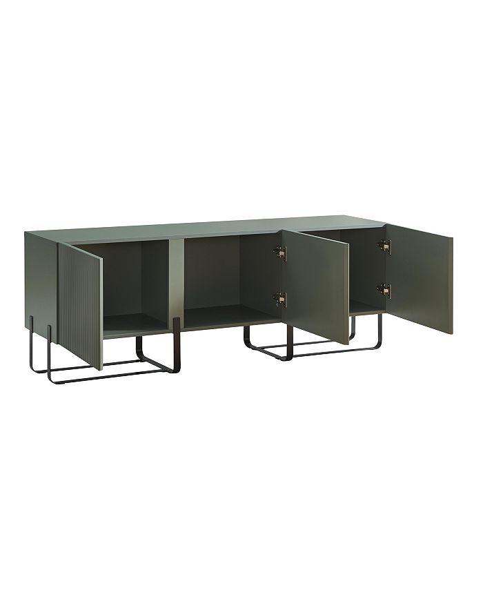 Furniture of America 60" MDF Milo Modern Composite Three Cabinet TV ...