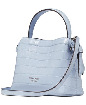 kate spade new york Knott Croc Embossed Leather Mini Crossbody Tote ...