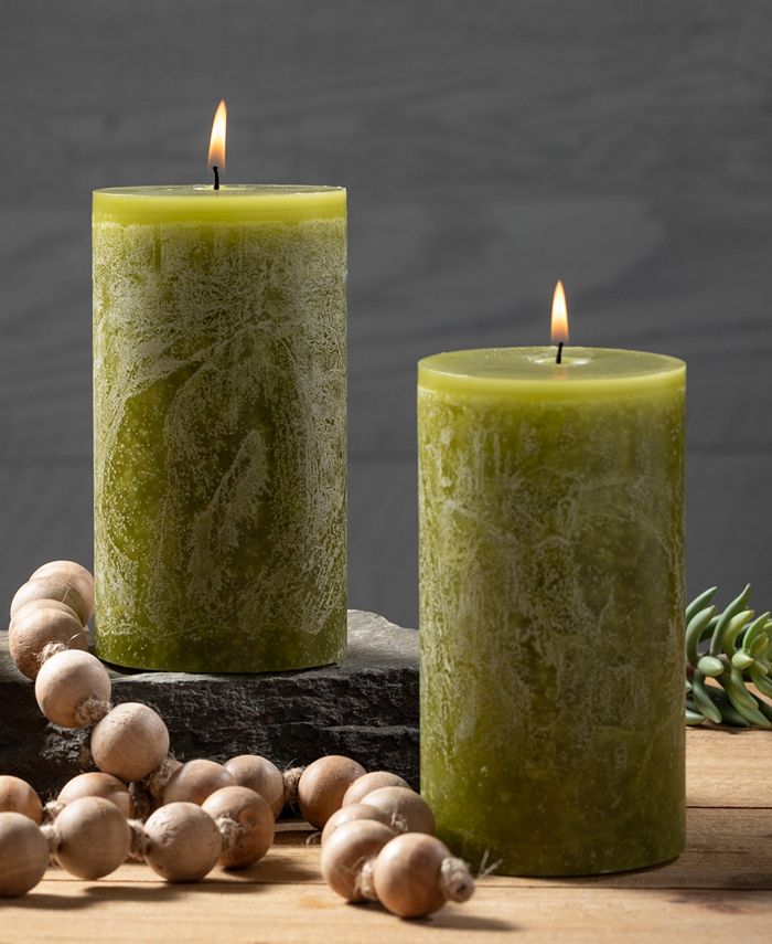 Vance Kitira 6" Timber Pillar Candle - Macy's