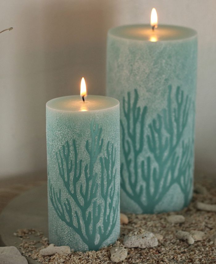 Vance Kitira 6" Coastal Pillar Candle - Macy's