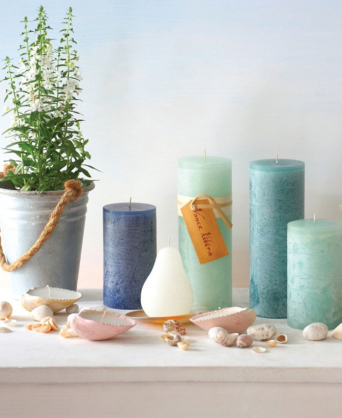 Vance Kitira 6" Timber Pillar Candle - Macy's