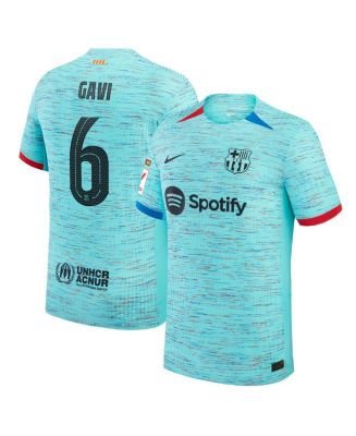 Men's Nike Gavi Aqua Barcelona 2023/24 Third Authentic Jersey - Macy's