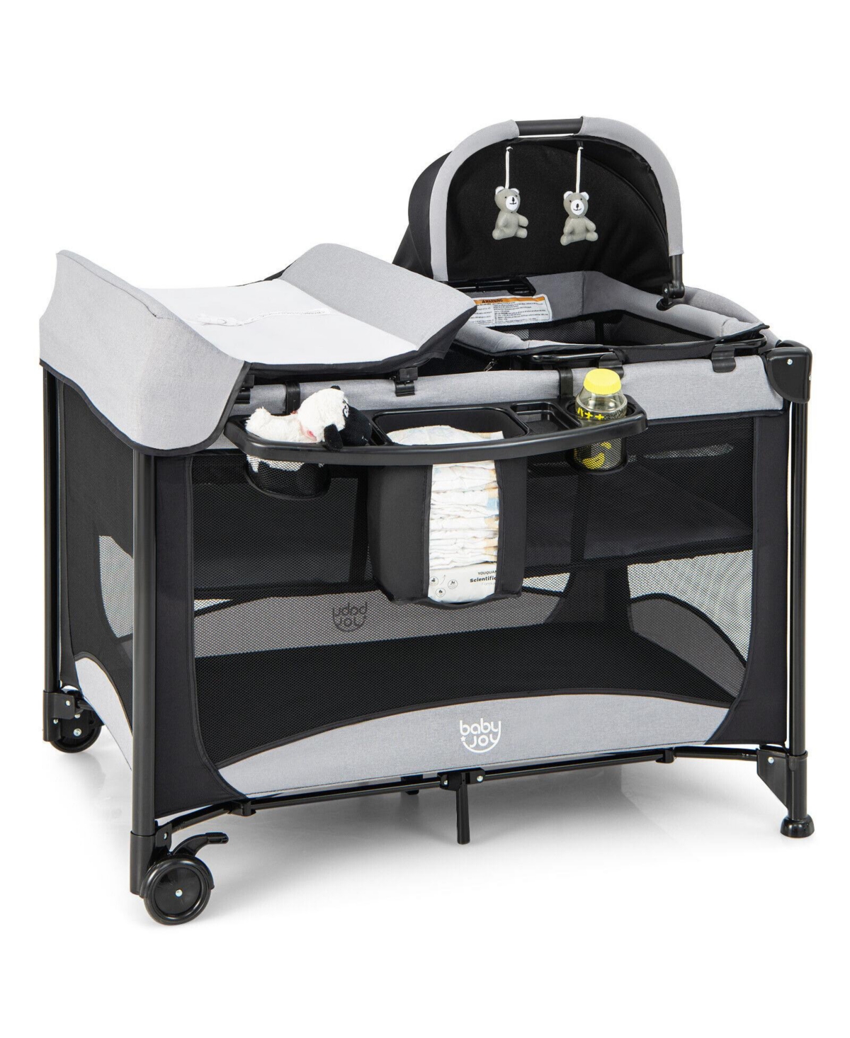 Click here for 5-in-1 Portable Baby Playard with Cradle and Stora... prices