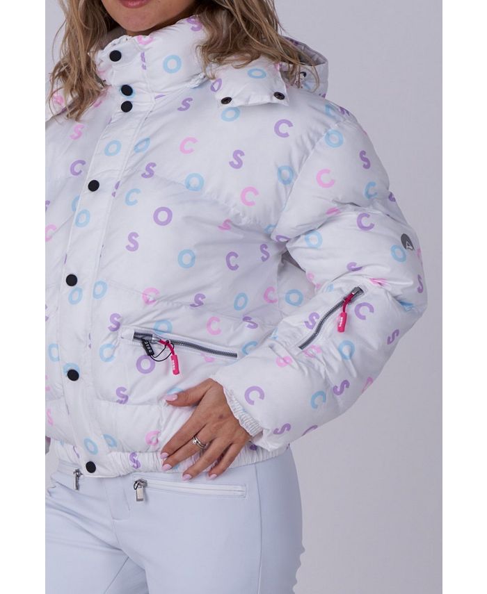 OOSC Women's White Print Chic Puffer Jacket - Macy's