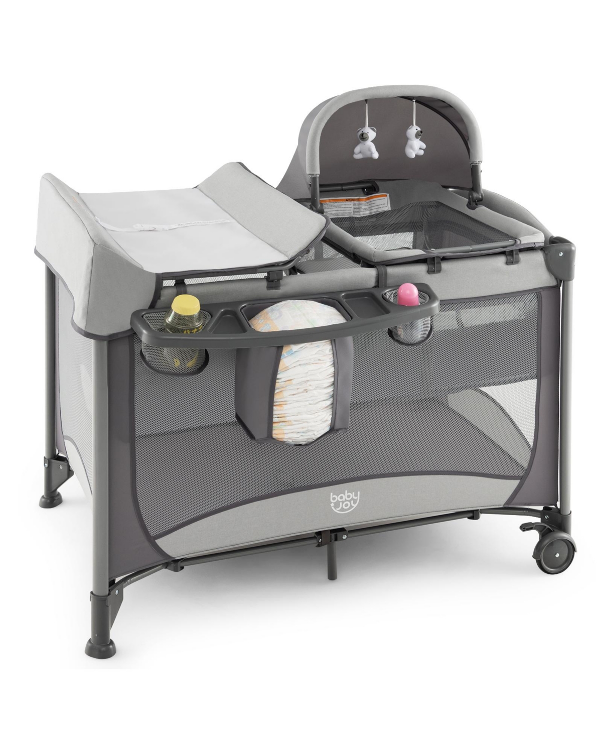 Click here for 5-in-1 Portable Baby Playard with Cradle and Stora... prices