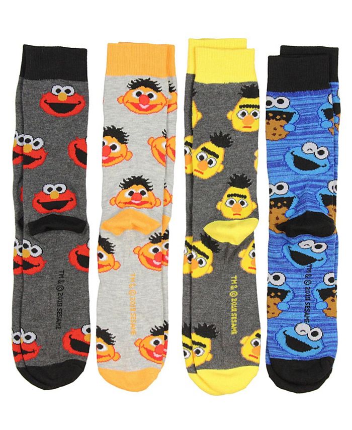 Sesame Street Socks Adult Unisex Character Ernie Burt Cookie Monster ...